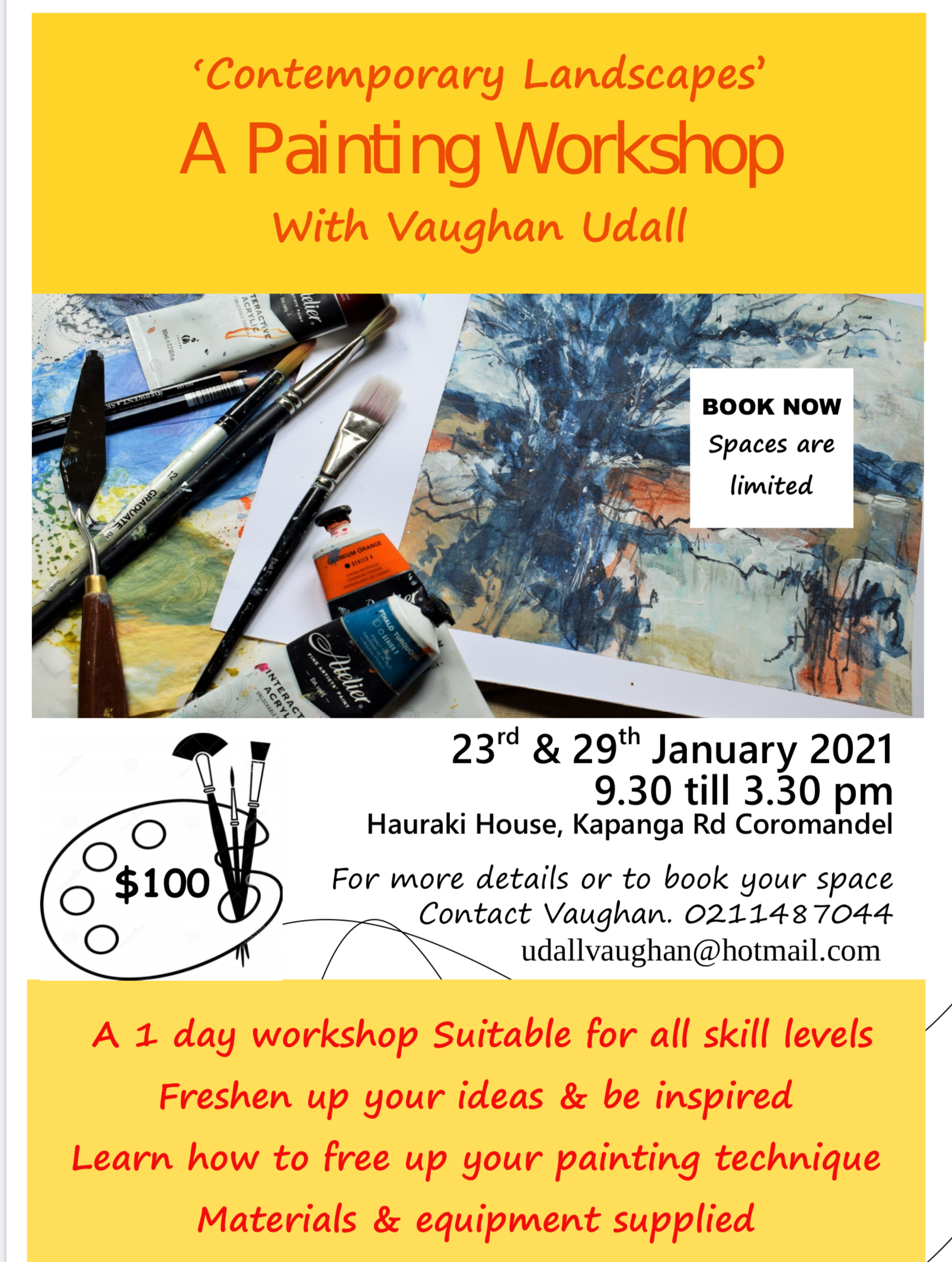 Contemporary Landscapes – A Painting Workshop - Creative Coromandel