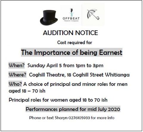 Auditions - Creative Coromandel